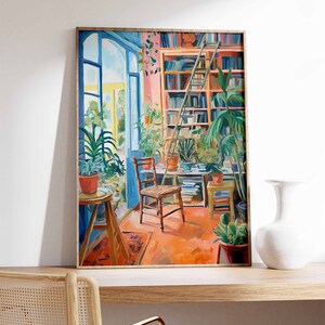 Vintage Library Poster, Book Shop Print, Book Lovers Gift, Reading Gift ...