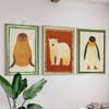 Arctic Polar Bear Poster Minimalist Winter Animal Print Scandinavian ...