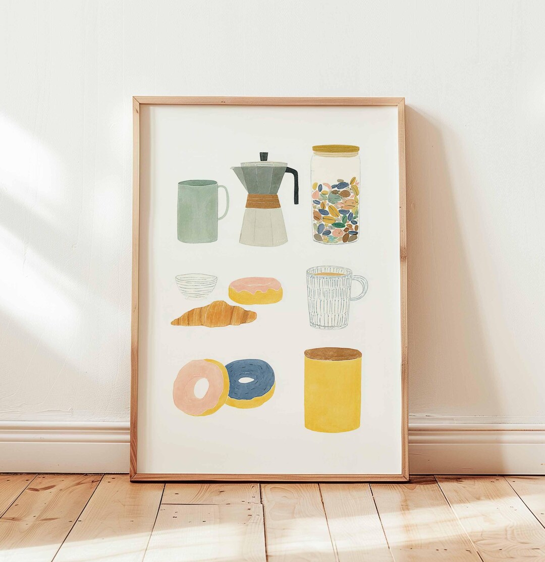 Coffee Lover Poster – Colorful Coffee Maker Wall Art Print, Barista ...