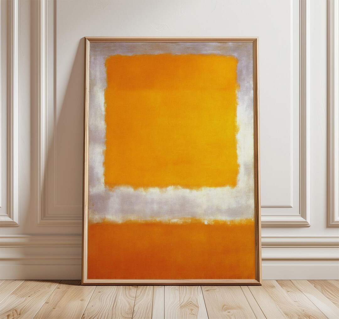 Abstract Orange Color Field Poster, Modern Minimalist Wall Art Print ...