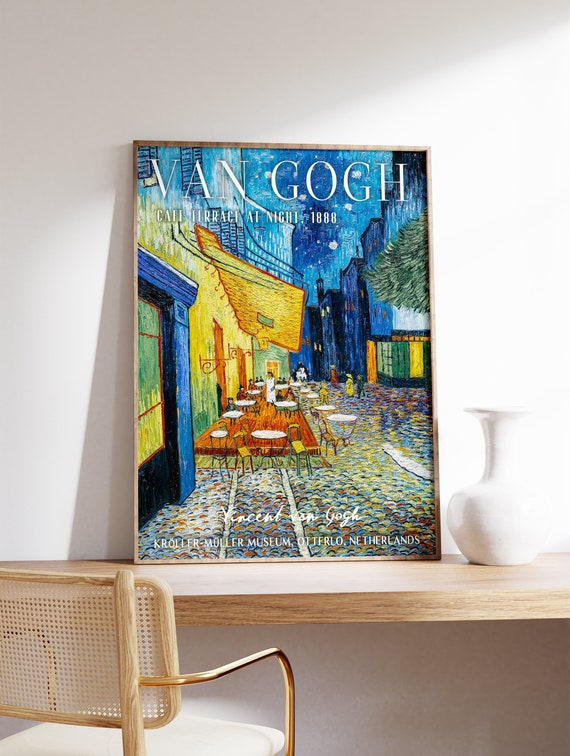 Van Gogh Cafe Terrace Exhibition Poster Cafe Terrace at | Etsy