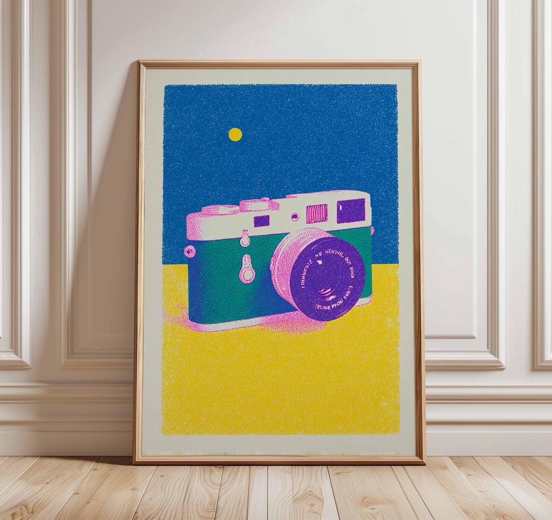 Retro Camera Poster, Pop Art Photography Print, Colorful Modern Wall ...
