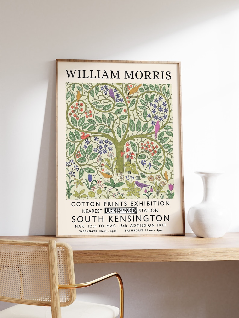 William Morris Print, William Morris Exhibition Print, William Morris ...
