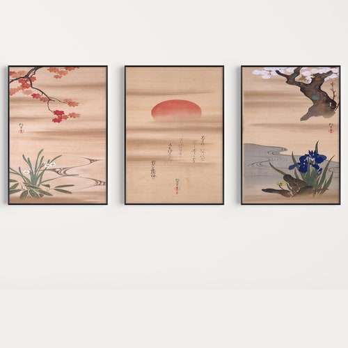 Japanese Set of 3 Posters Japanese Art Print Set Japanese - Etsy UK