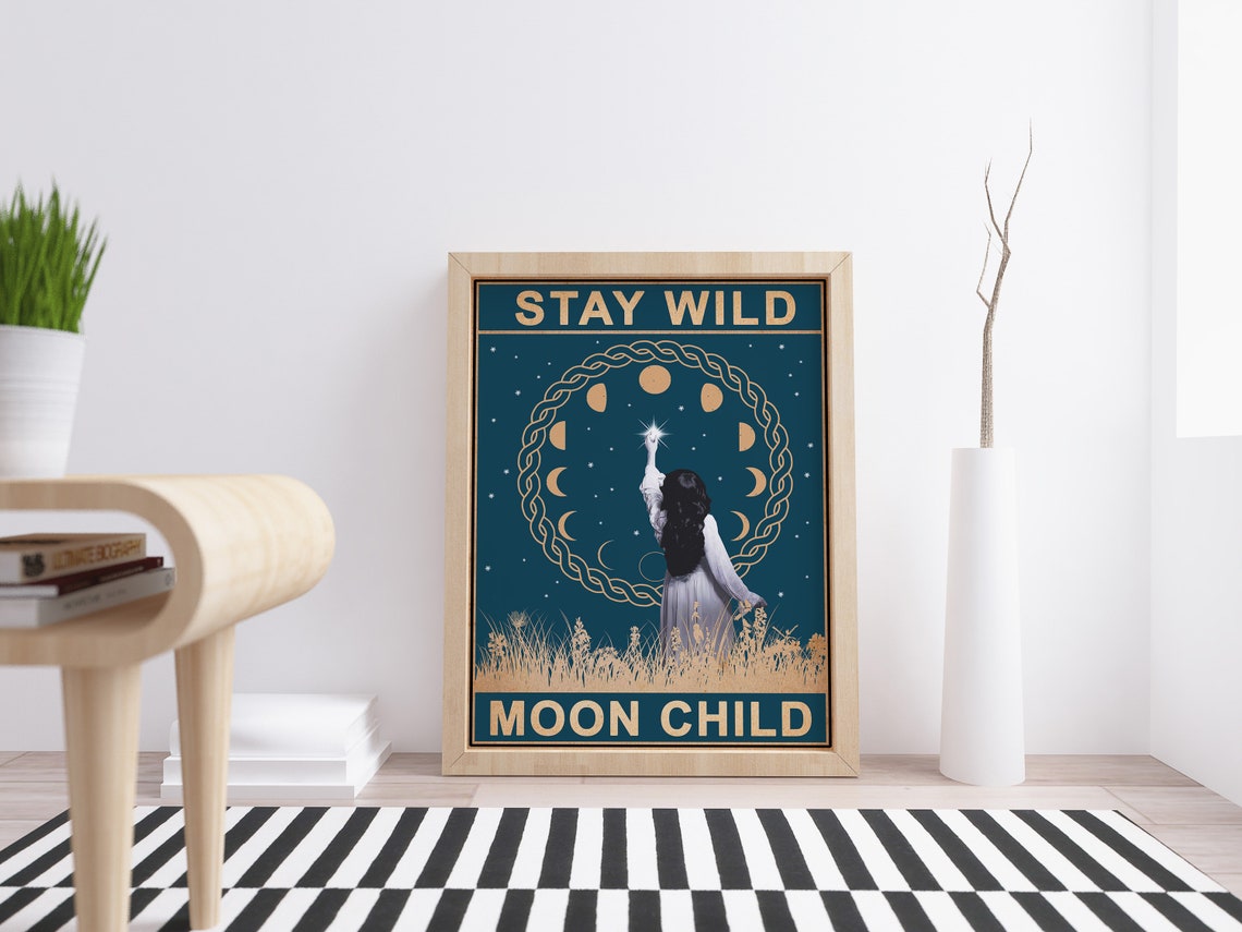 Stay Wild Moon Child Unique Posters Vintage Poster Bedroom - Etsy