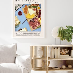 Italian Food Poster, Art Poster, Rome Travel Poster, Kitchen Poster ...