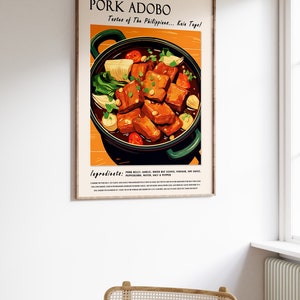 Pork Adobo Filipino Food Poster, Filipino Food Print, Philippines Food ...