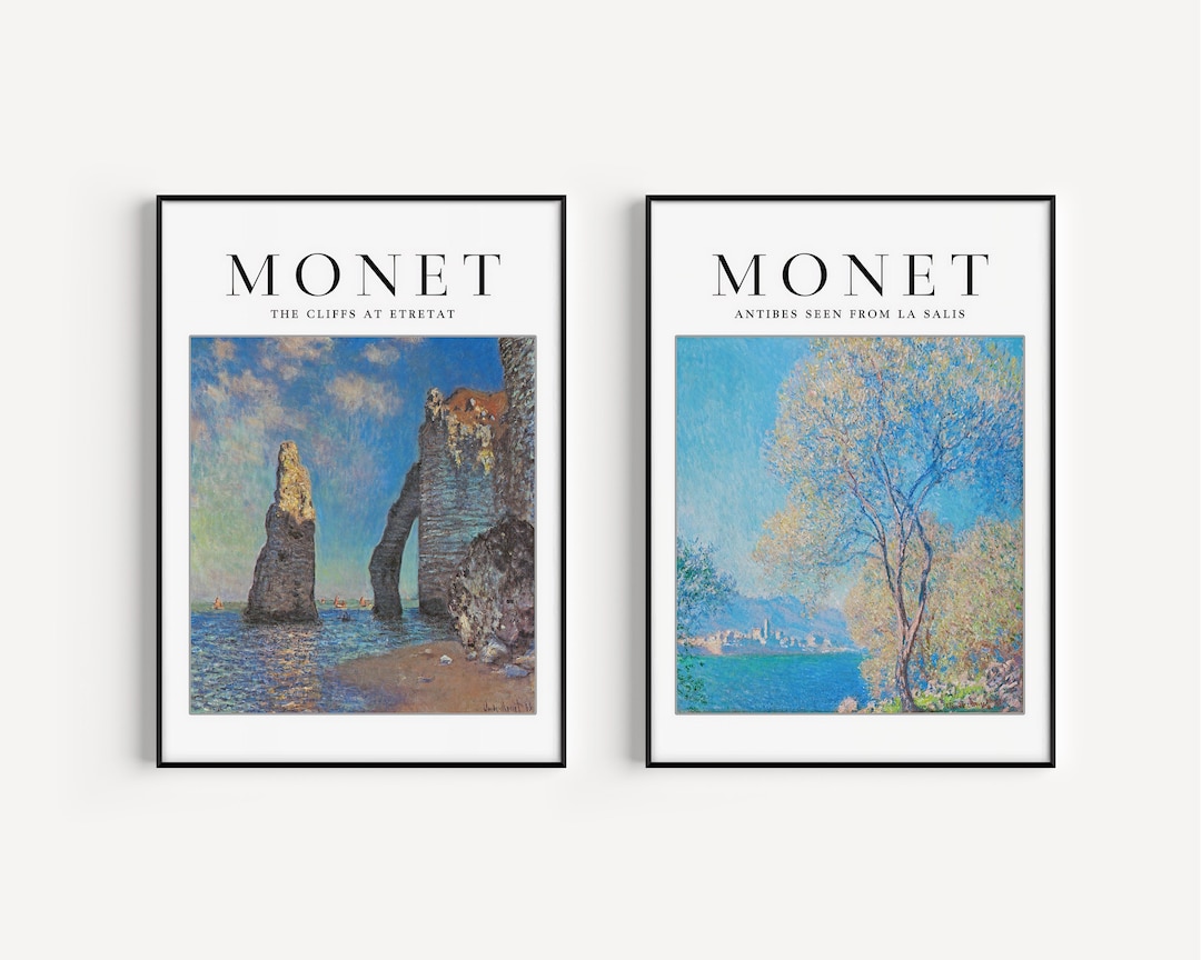 Monet Poster Set Claude Monet Set of 2 Art Posters Floral - Etsy