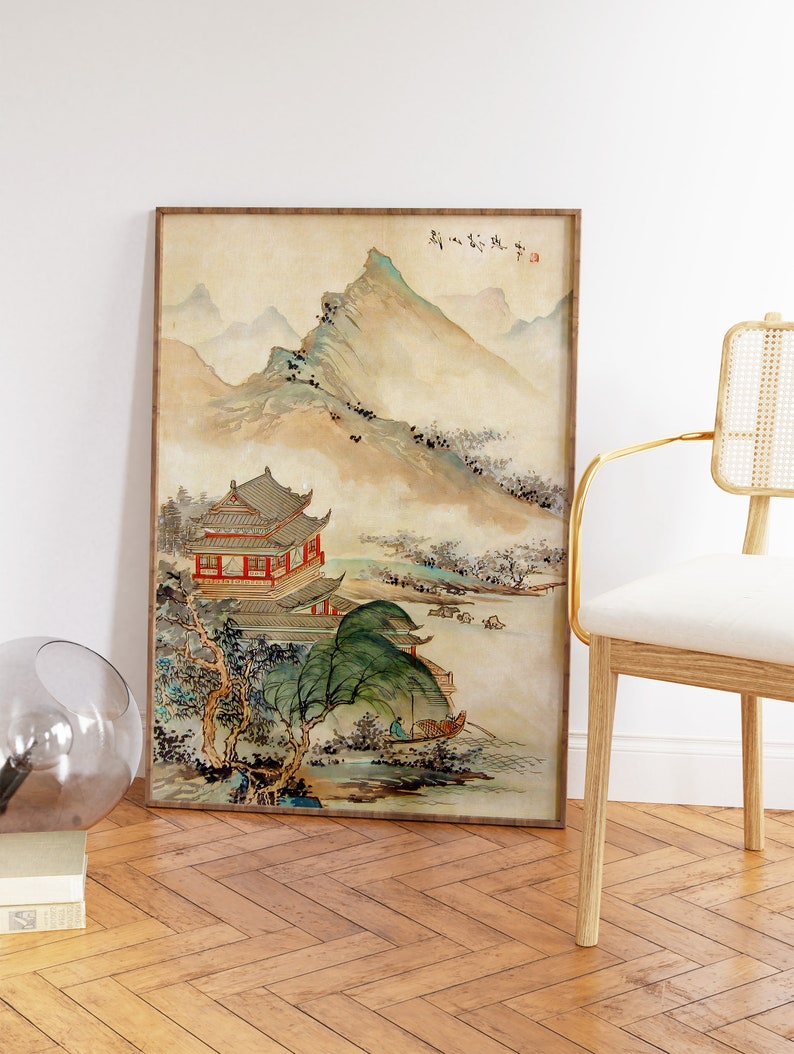 Chinese Vintage Art Print Chinese Art Retro Art Oriental - Etsy