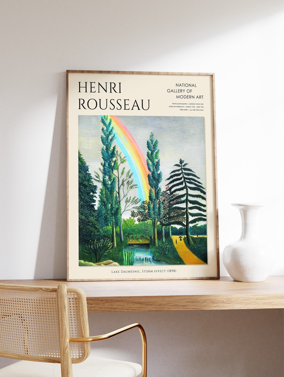 Henri Rousseau Poster, Lake Daumenul Rainbow, Henri Rousseau Exhibition ...