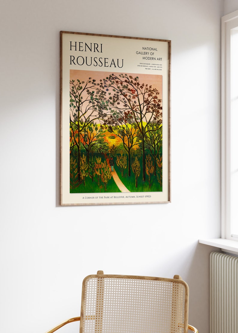 Henri Rousseau Poster Bellevue Park Autumn Henri Rousseau - Etsy