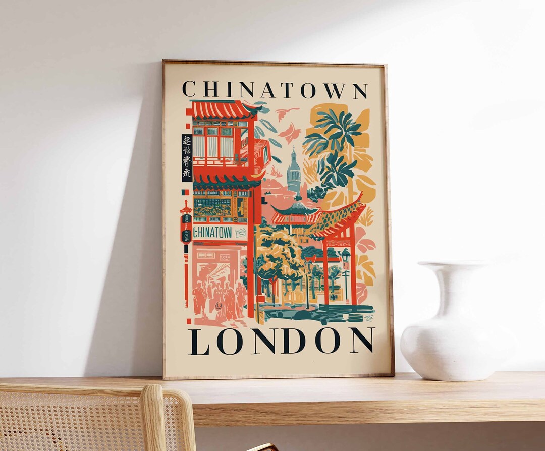 Chinatown Poster, Botanical Print, William Morris Print, London Art ...