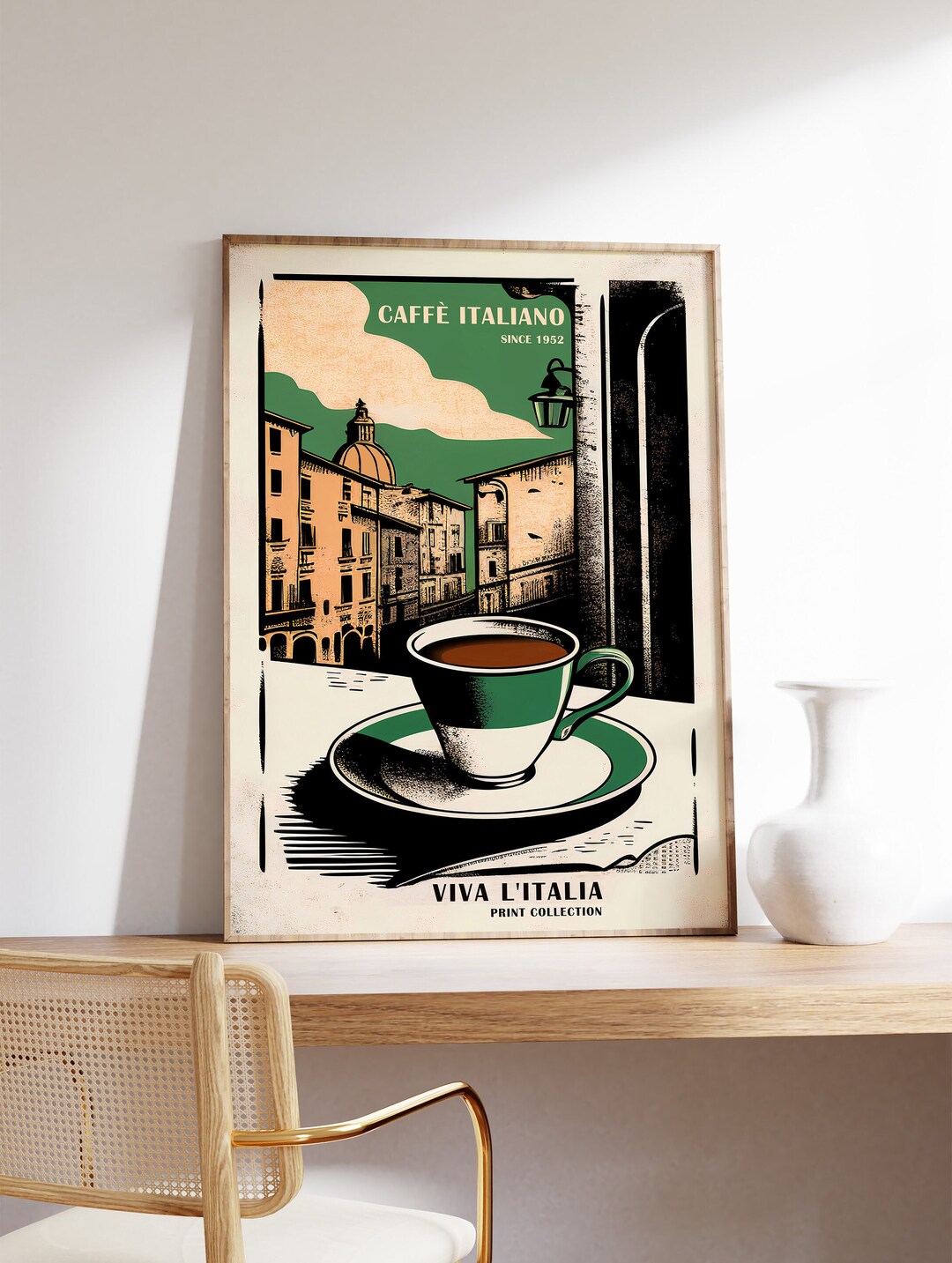 Italian Coffee Poster, Coffee Illustration Print, Kitchen Decor ...