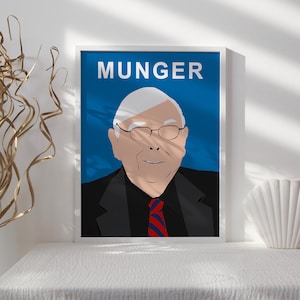 Charlie Munger Poster, Charlie Munger Print, Berkshire Hathaway ...