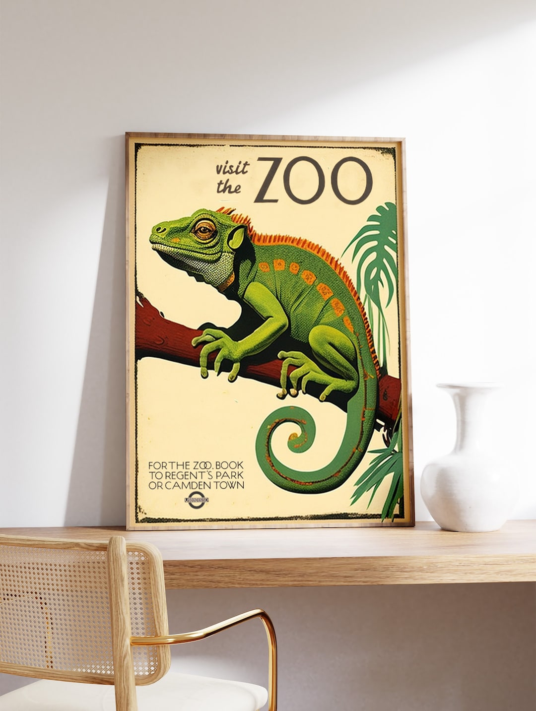 Vintage London Zoo Poster, Retro London Zoo Print, Historical Museum ...