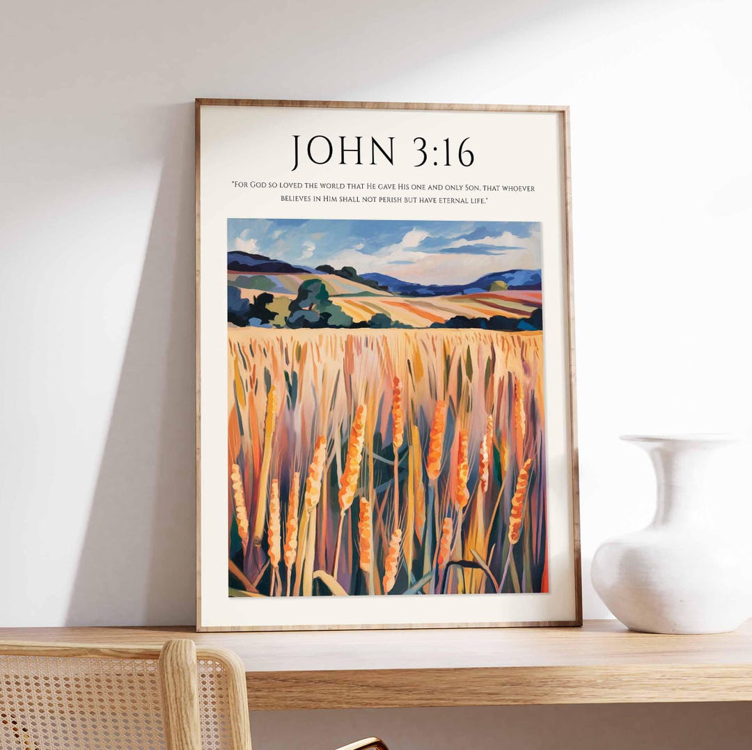 Christian Poster, Bible Verse Poster, Bible Art, Monet Poster ...
