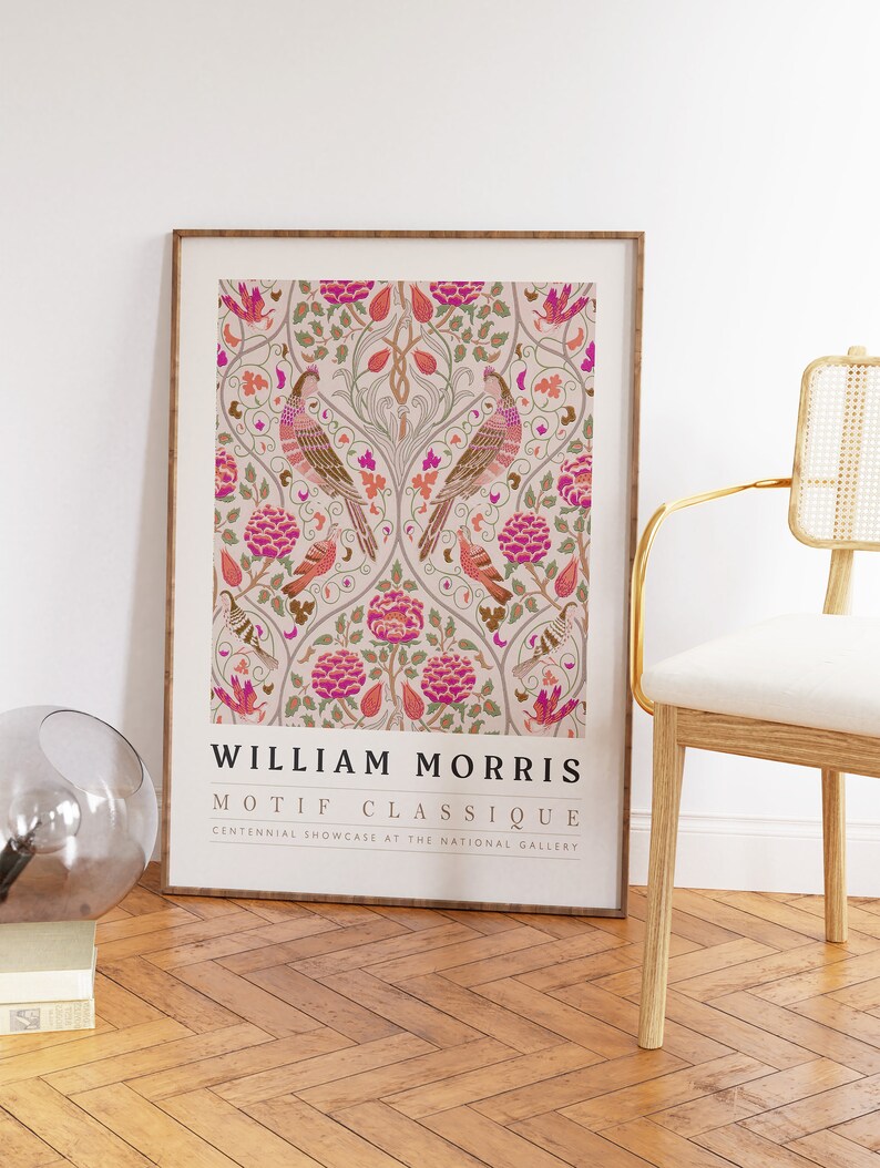 William Morris Exhibition Poster, Vintage Floral Art Print - Etsy