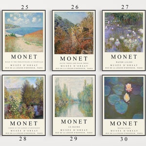 Claude Monet Poster Sets, Claude Monet Print, Claude Monet Art, Floral ...