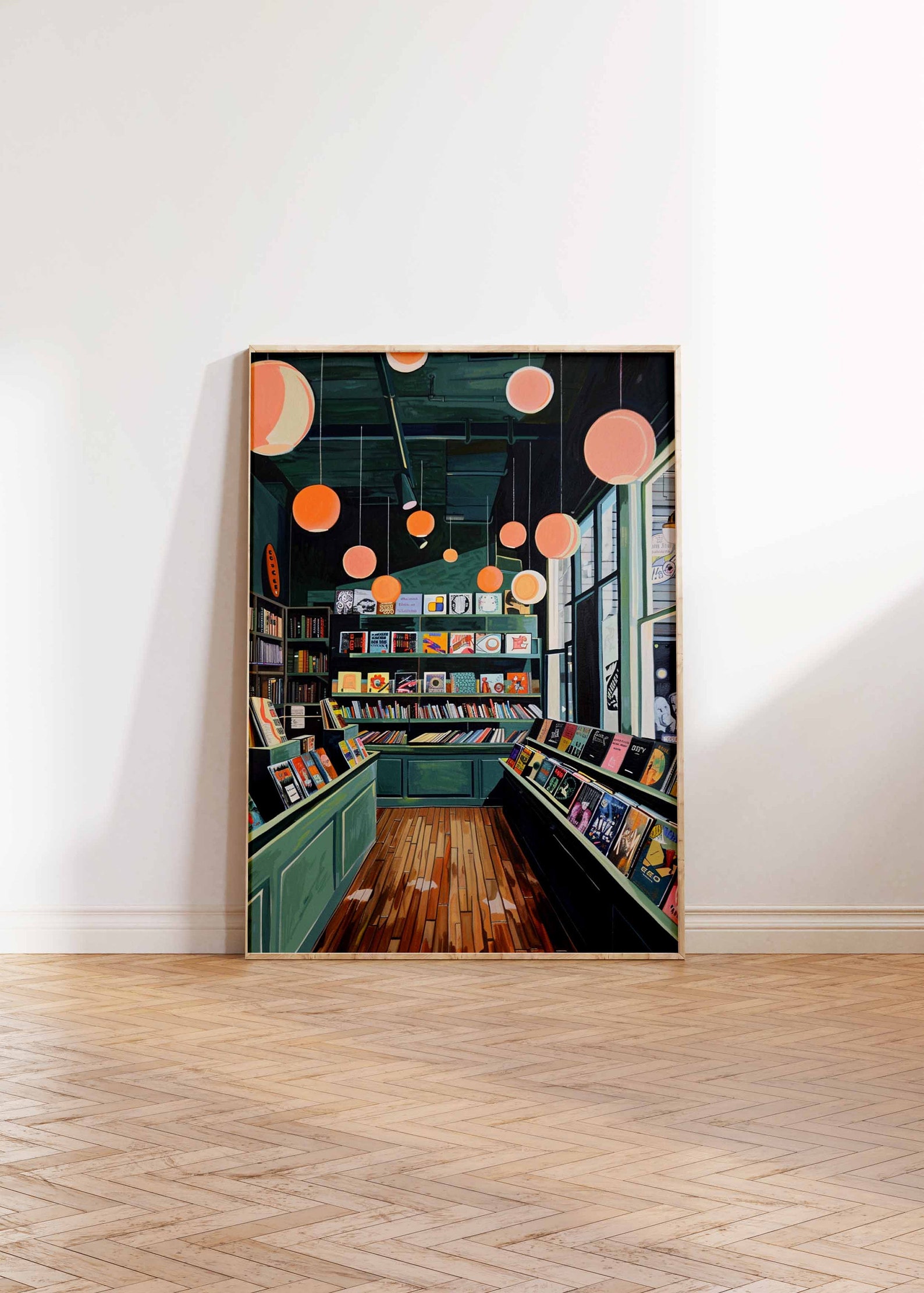 Retro Vinyl Record Store Poster, Vintage Music Print, Record Store Art ...