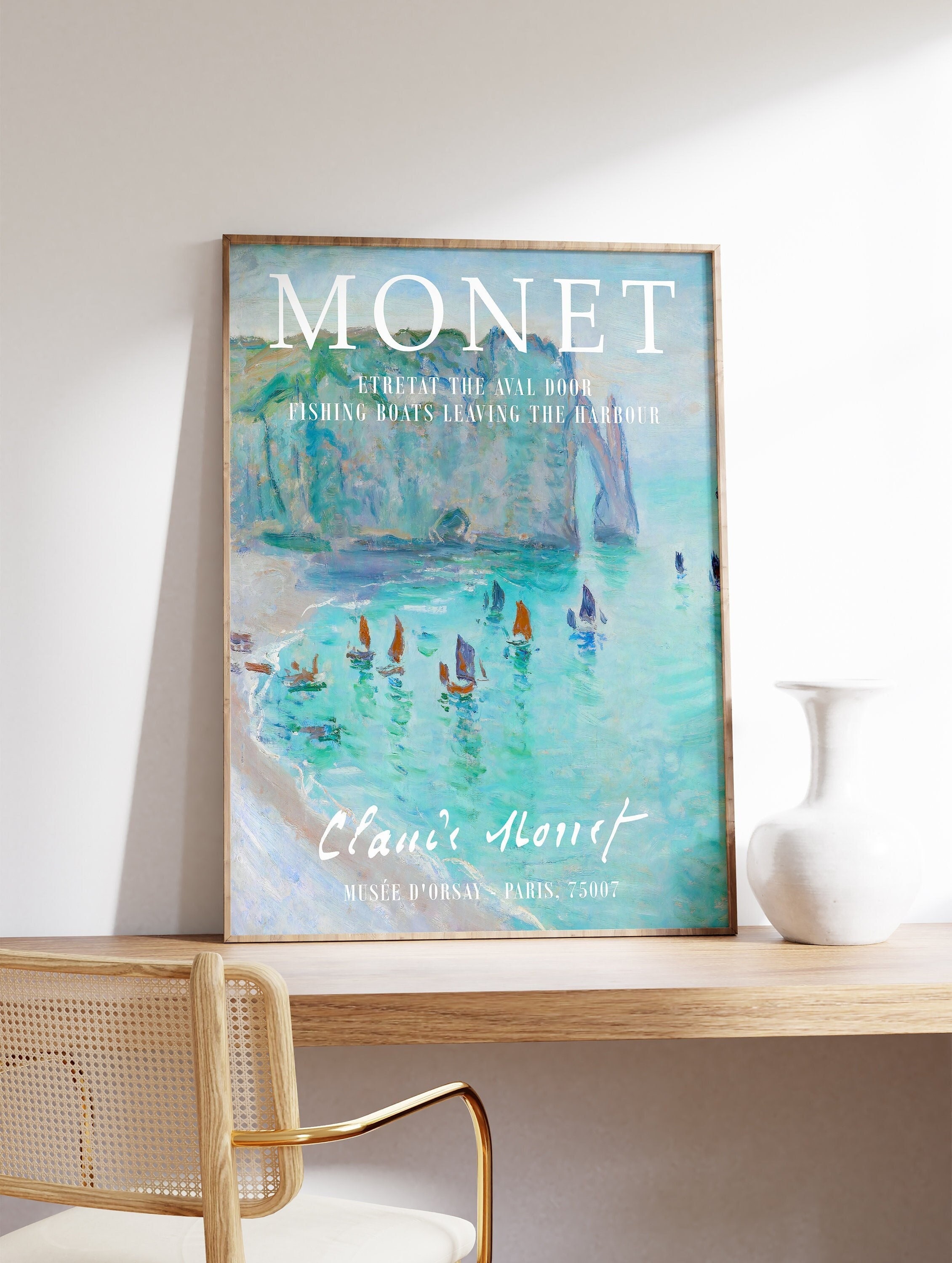 Monet Exhibition Poster, Fishing Boats Leaving the Harbour, Gallery ...