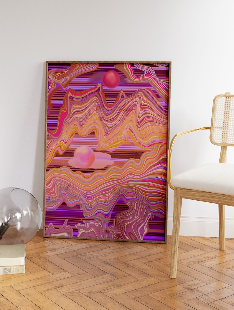 70's Psychedelic Art Print Pop Art Poster Spiritual - Etsy