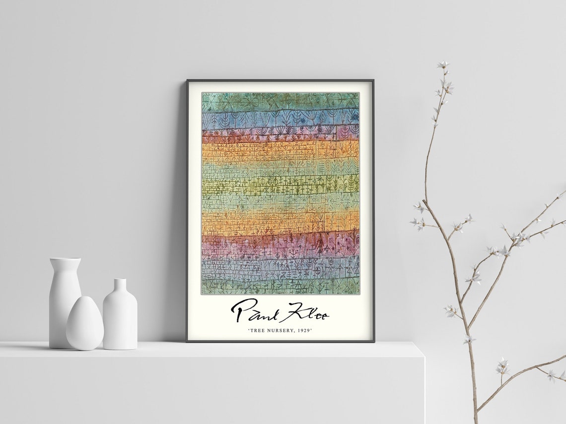 Paul Klee Exhibition Poster, Tree Nursery, Paul Klee Art Print ...