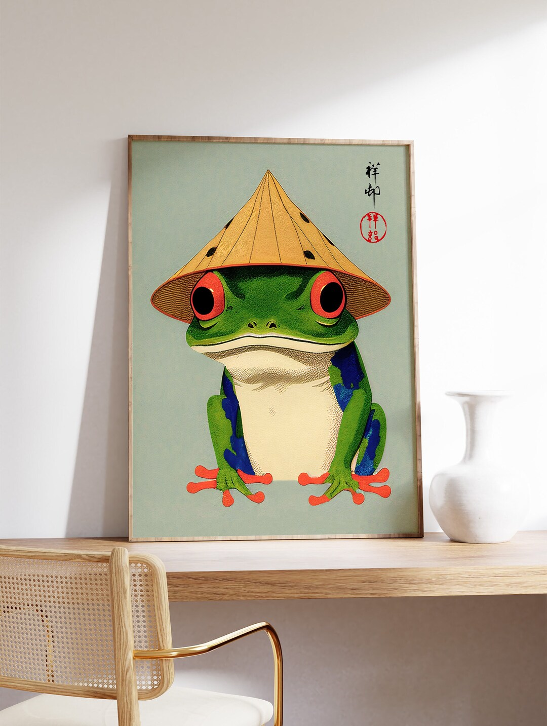 Matsumoto Hoji Poster, Japanese Frog Print, Funny Frog Print, Vintage ...