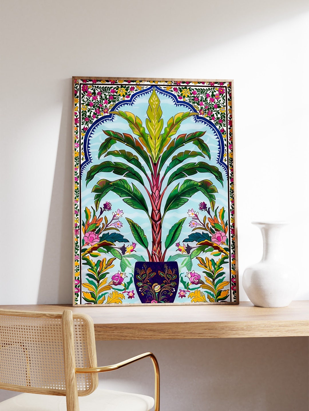 Islamic Floral Art Poster, Traditional Islamic Print, Islamic Artwork ...