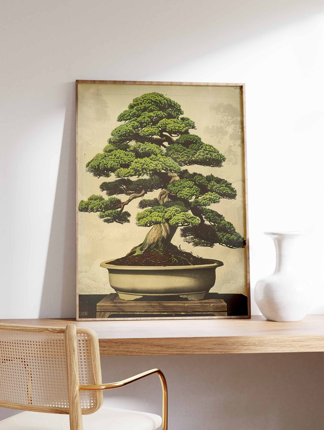 Bonsai Tree Poster, Japanese Bonsai Print, Japanese Floral Print ...