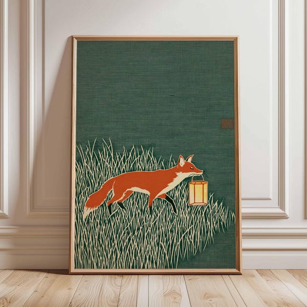 Fox Print Original Art - Etsy UK