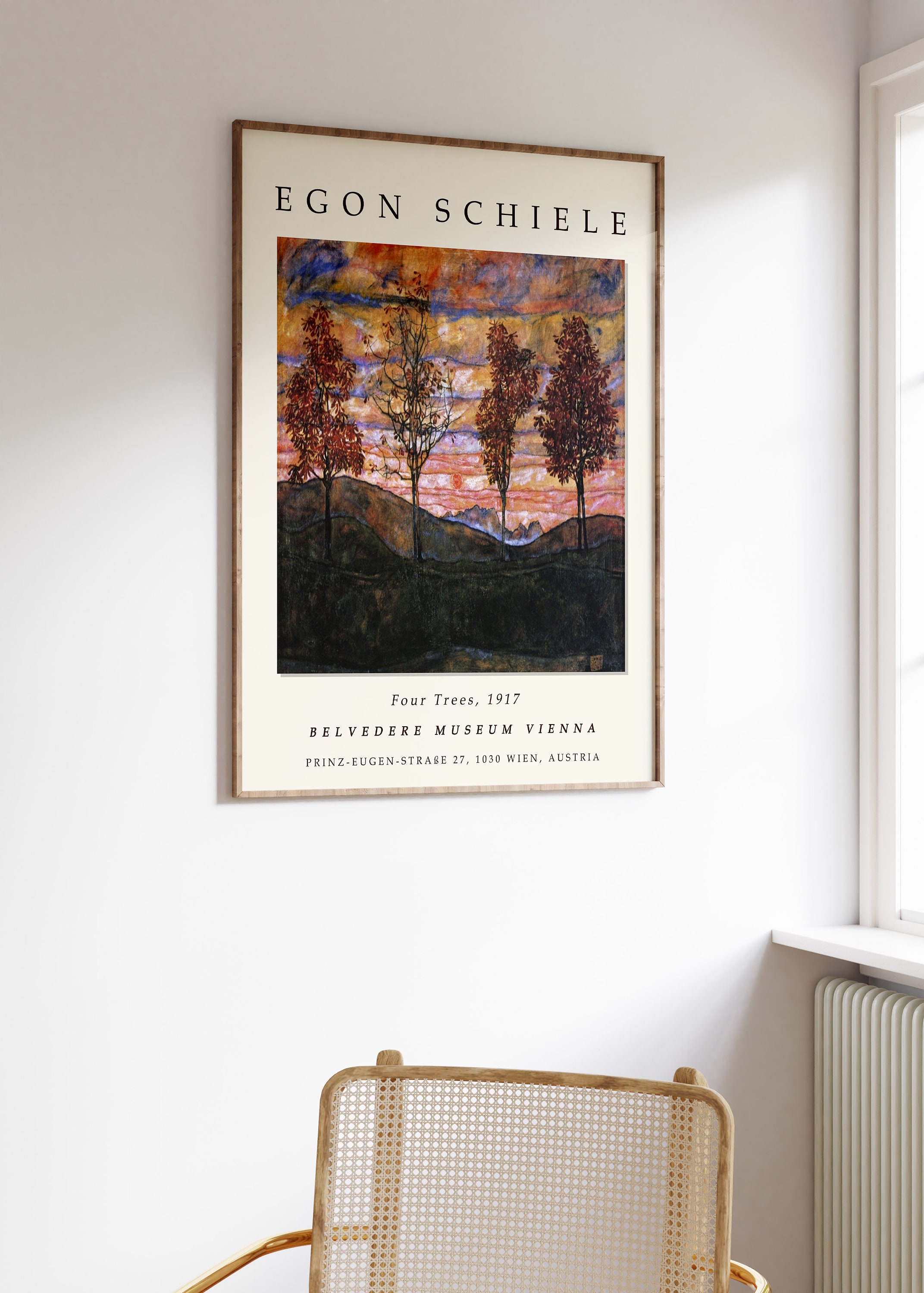Egon Schiele Four Trees Exhibition Poster, Nature Print - Etsy