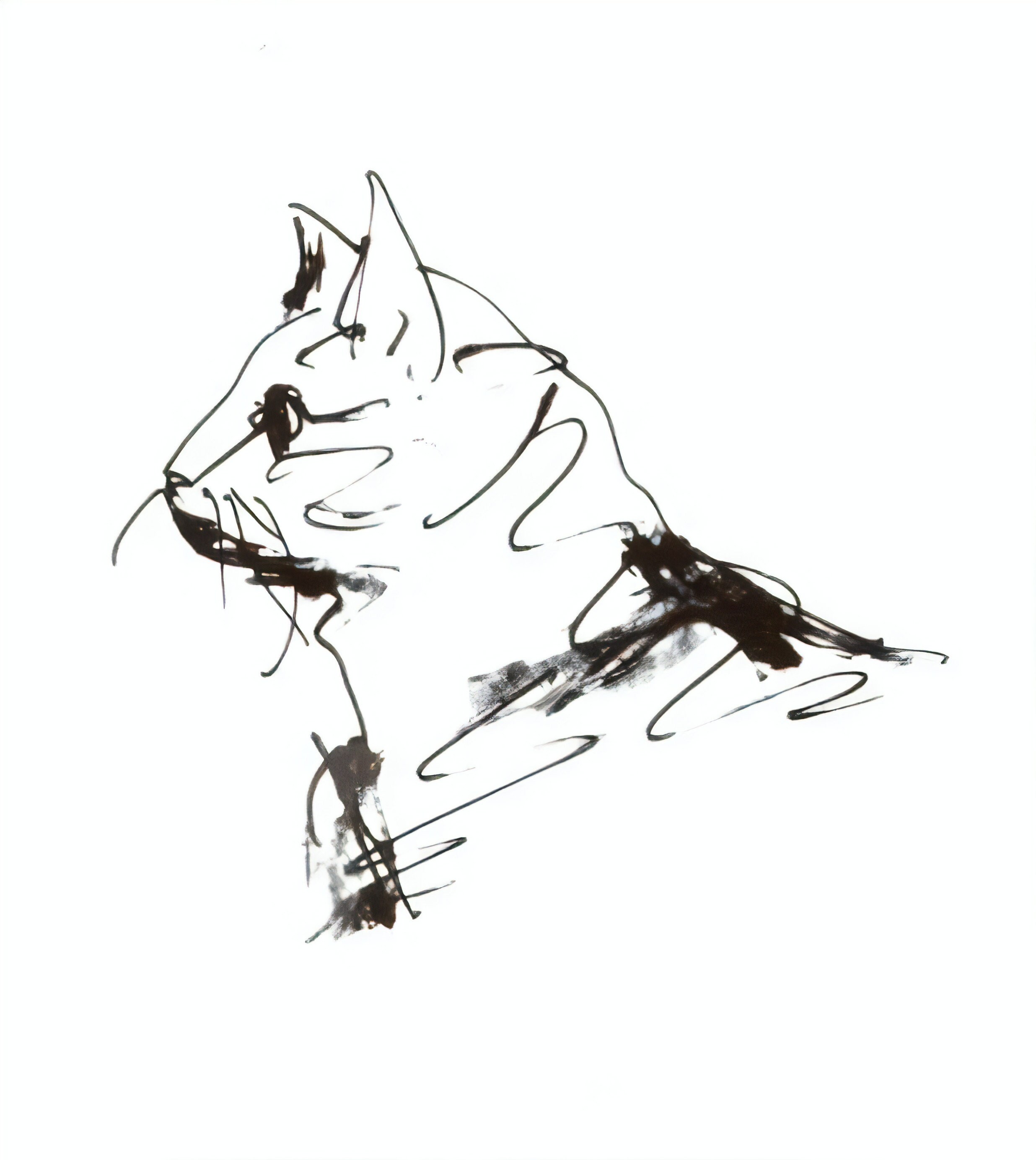 Picasso Minimalist Cat Line Art Poster Print Gallery Quality | Etsy