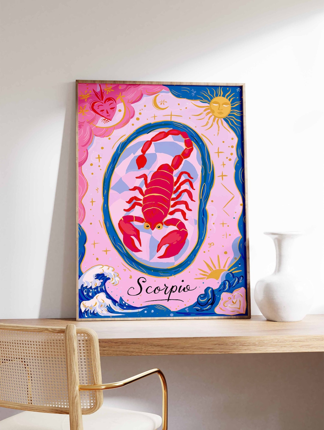Scorpio Poster, Star Sign Poster, Zodiac Print, Birthday Gift ...