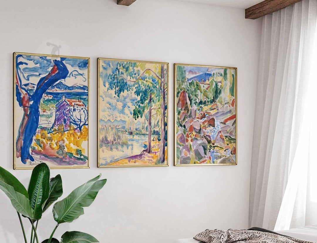 Set of 3 Floral Prints, Expressionist Posters, Fauvist Prints ...