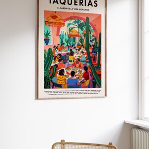 Tacos Poster, Mexican Food Art, Mexican Decor, Kitchen Decor, Kitchen ...