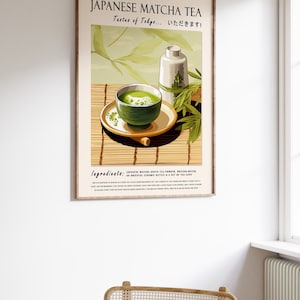 Japanese Matcha Tea Poster, Asian Food Art, Green Tea, Japanese Print ...