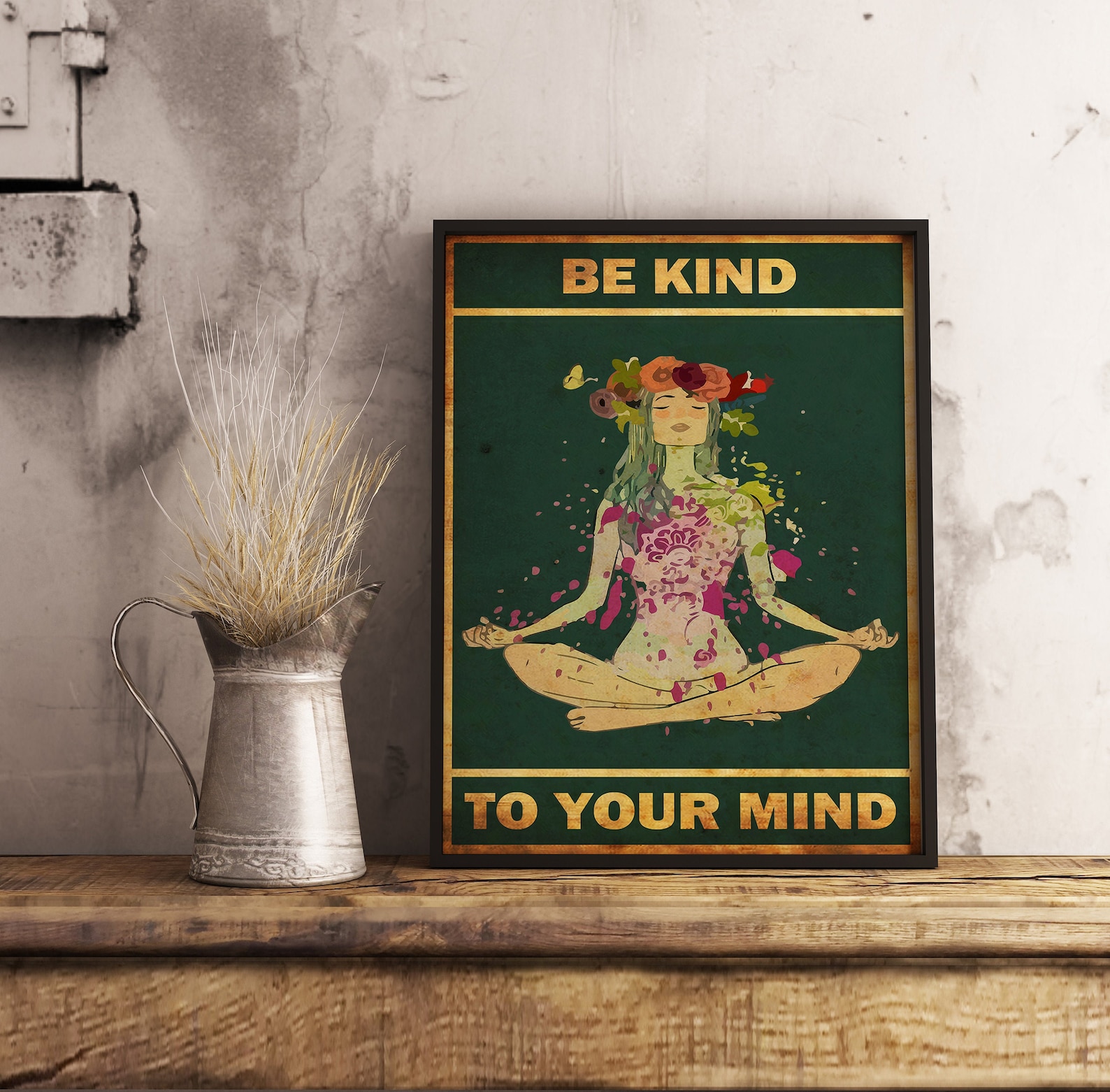 Be Kind to Your Mind Poster Yoga Print Floral Poster Floral - Etsy UK