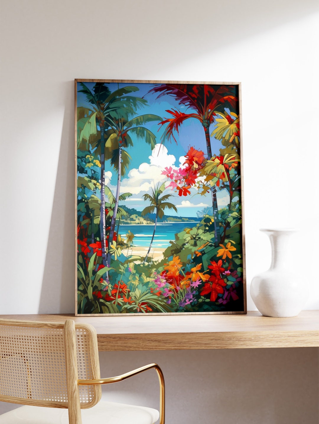 Caribbean Poster, Caribbean Wall Art, Tropical Decor, Scenery Poster ...