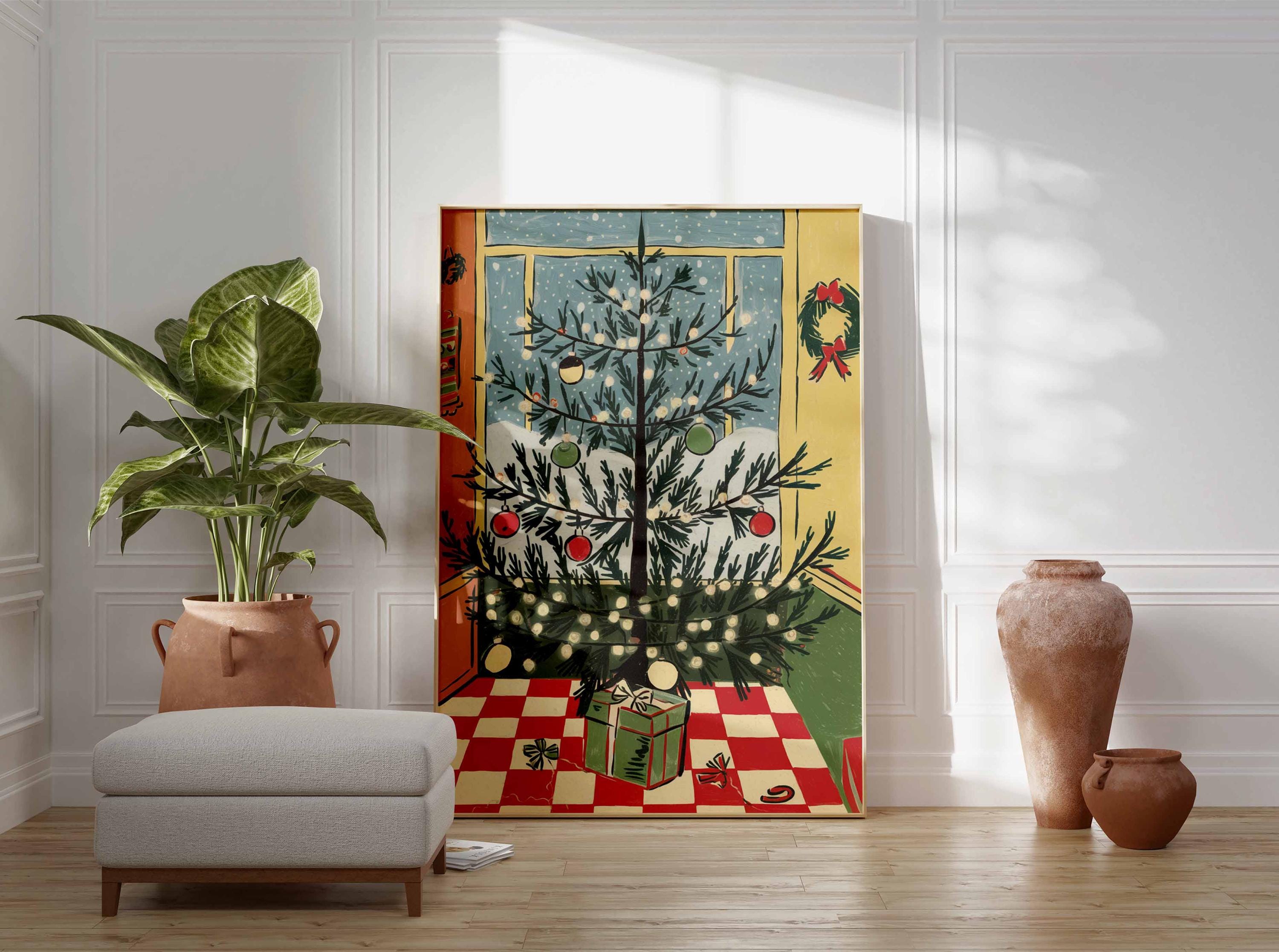 Christmas Poster, Christmas Wall Art, Festive Decor, Winter Art, Winter ...