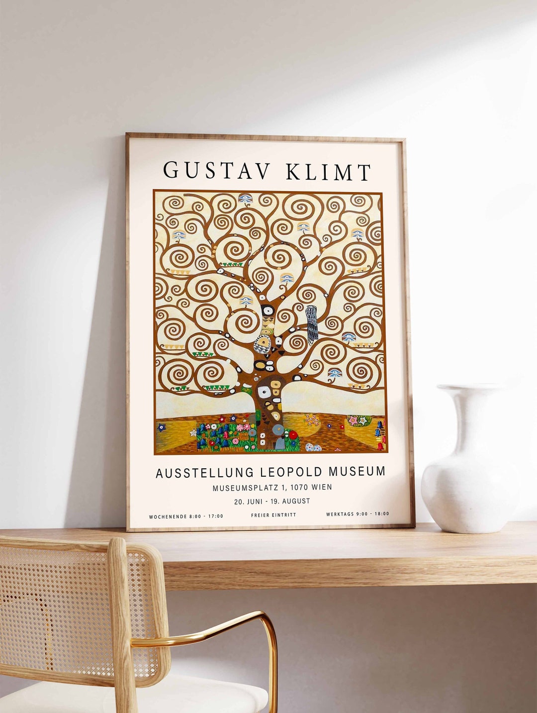 Gustav Klimt Poster, the Tree of Life, Gustav Klimt Art, Floral Decor ...