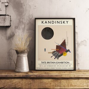 Wassily Kandinsky Exhibition Poster, Black Relationship, Gallery ...