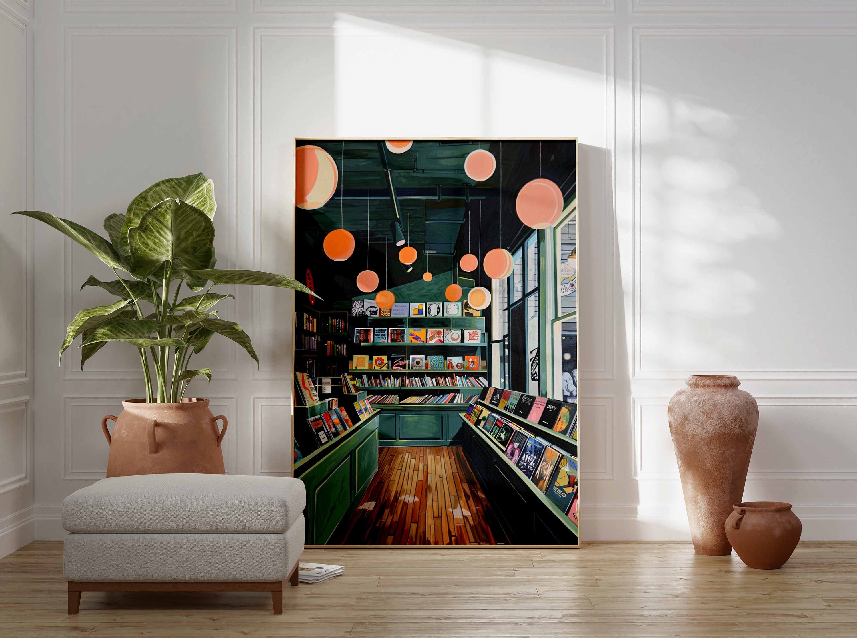 Retro Vinyl Record Store Poster, Vintage Music Print, Record Store Art ...