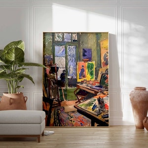 Artist's Paint Studio Poster, Art Studio Print, Painting Art, Artistic ...