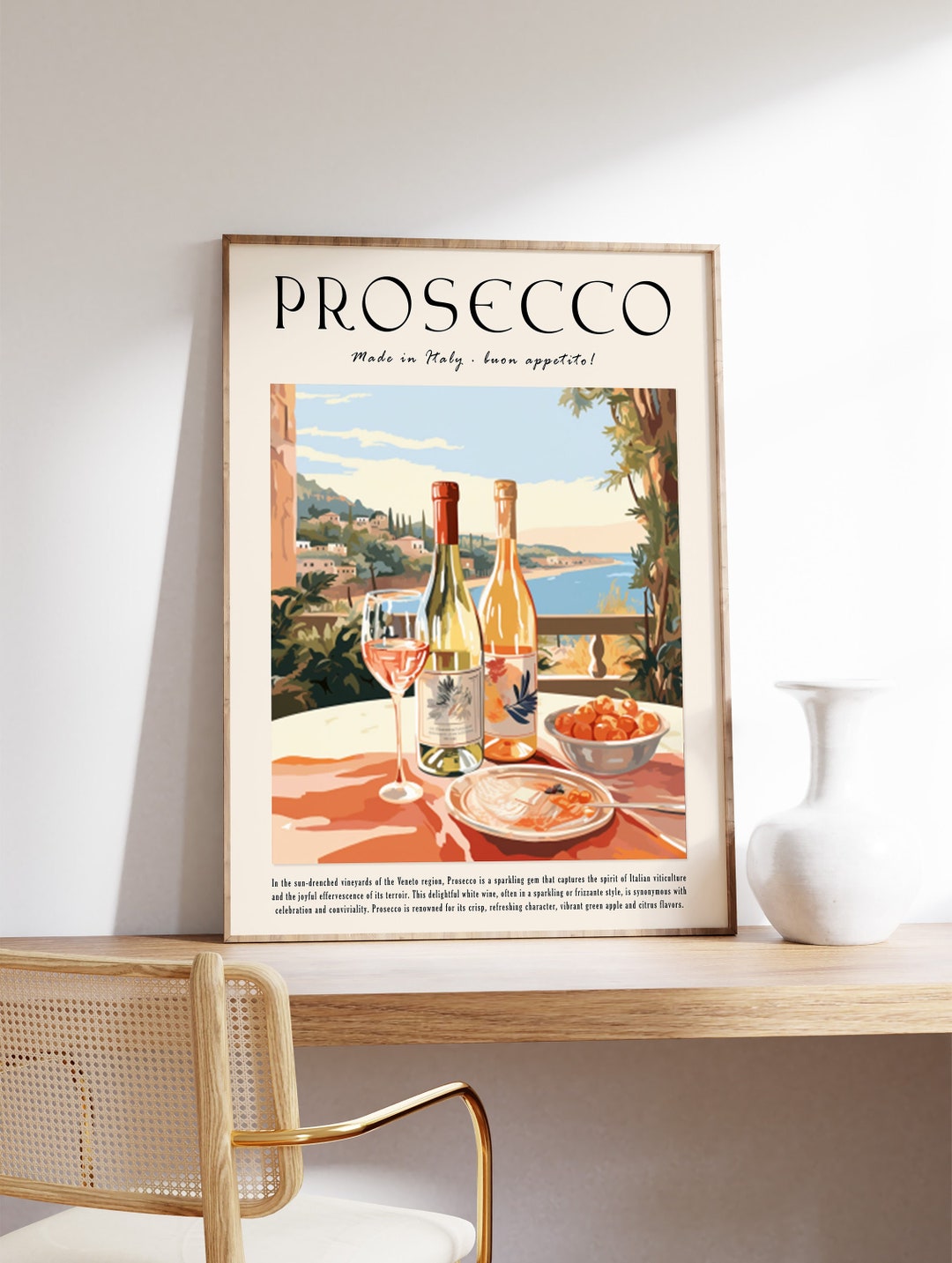 Italian Prosecco Poster, Cocktail Print, Kitchen Decor, Food and Drink ...