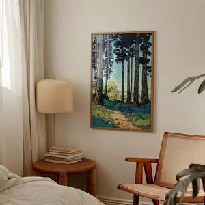 Vintage Forest Poster, Woodland Path Print, Rustic Botanical Decor - Etsy