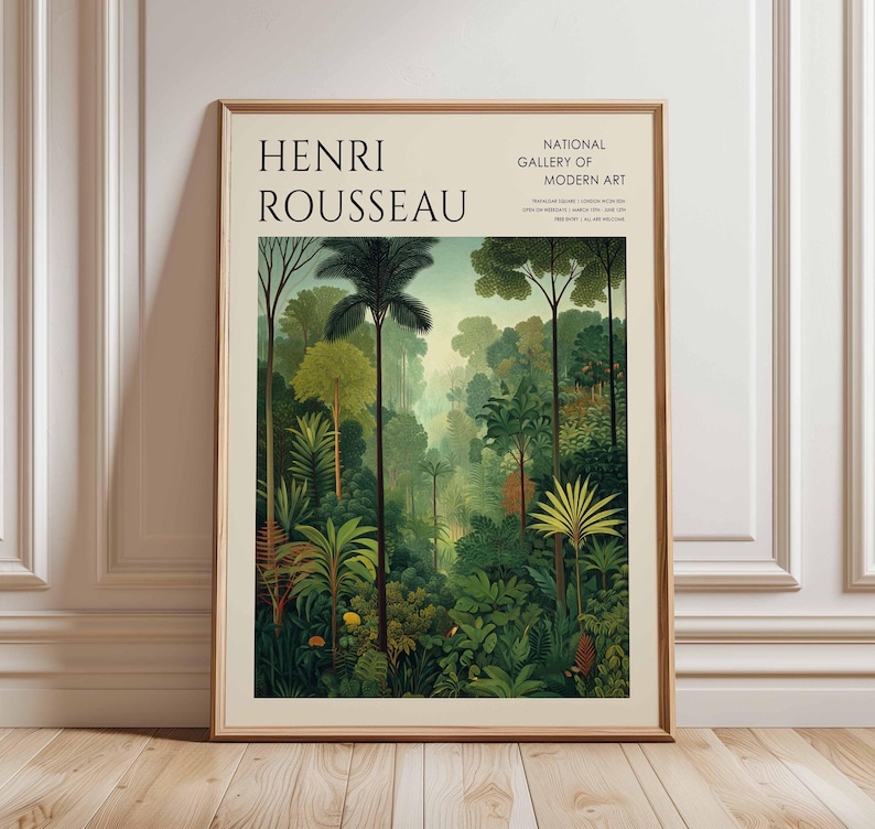 Henri Rousseau Jungle Print, Tropical Botanical Wall Art - Etsy UK