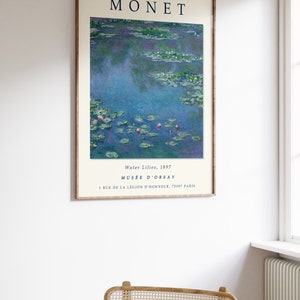 Claude Monet Poster, Water Lilies, Monet Print, Vintage Floral Decor ...