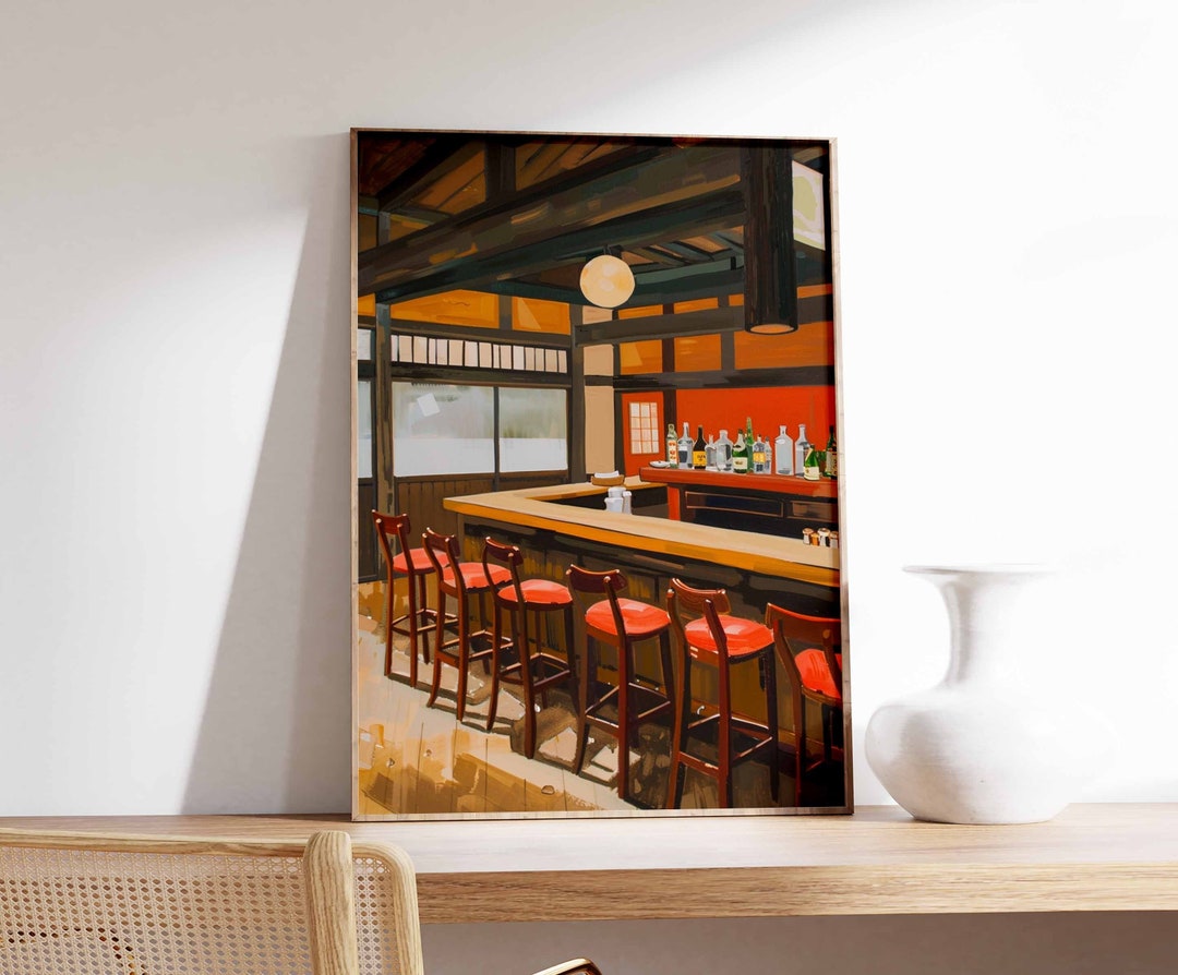 Japanese Izakaya Bar Poster, Tokyo Bar Art, Japanese Poster, Tokyo ...