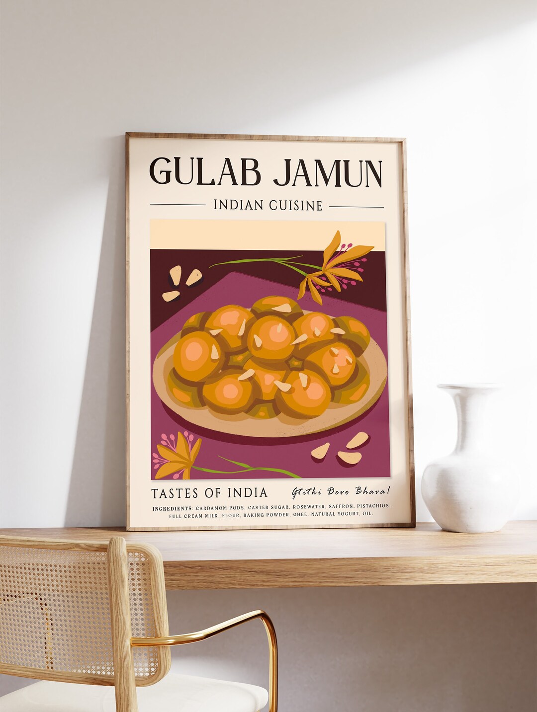 Gulab Jamun Poster Indian Food Art Indian Food Poster - Etsy