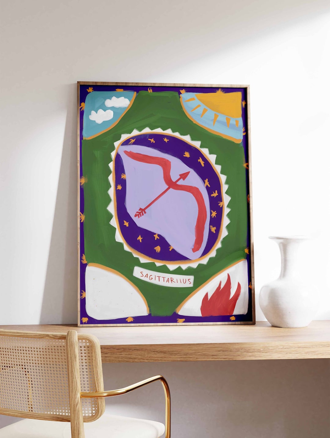 Sagittarius Poster, Star Sign Poster, Zodiac Print, Birthday Gift ...